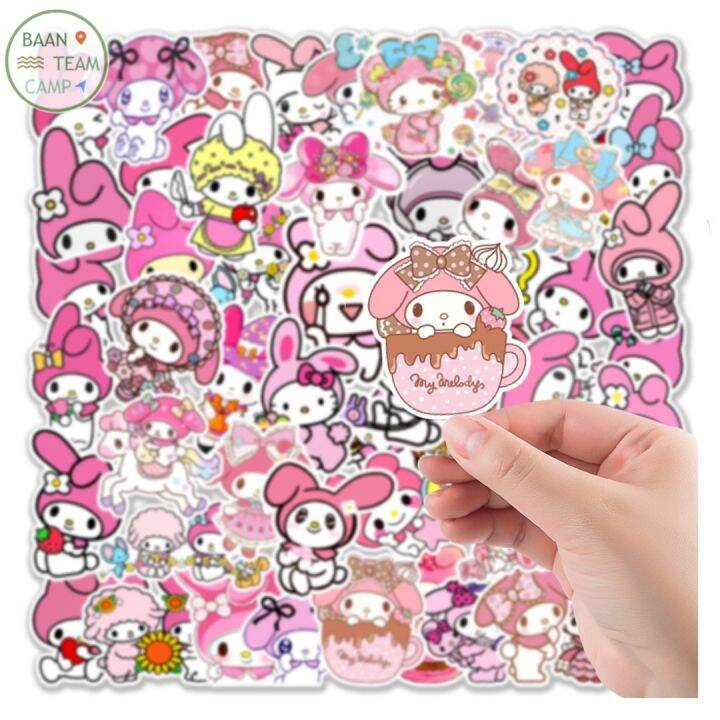 สติ๊กเกอร์ Mymelody 170 มายเมโลดี้ 50ชิ้น ซานริโอ้ Sanrio Kuromi มายเม