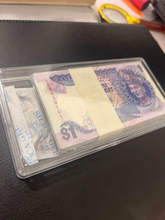 Malaysia 6th Series Rm1 1 Stack 100pcs Running Number Unc Old Banknote Lazada