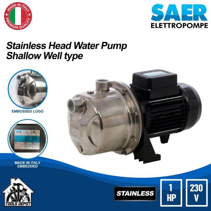 SAER STAINLESS HEAD WATER PUMP SHALLOW WELL TYPE 100% ORIGINAL | Lazada PH