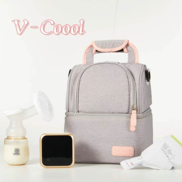 V-Coool Gray Breastmilk Thermal Insulated Bag Backpack or Sling Bag ...