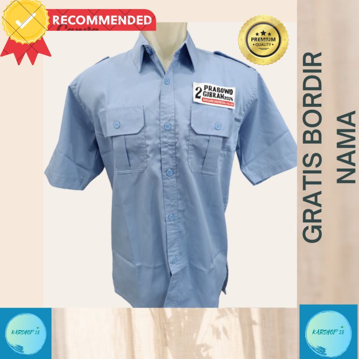 SERAGAM PDH PRABOWO GIBRAN KEMEJA PRABOWO GIBRAN TERBARU ATASAN KEMEJA PRABOWO GIBRAN | Lazada ...