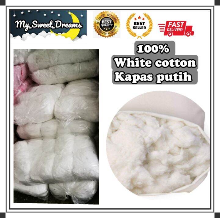 100% White cotton / Kapas putih | Lazada