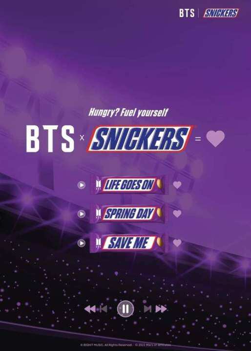 BTS X Snickers= 💜 Limited edition chocolate bar | Lazada