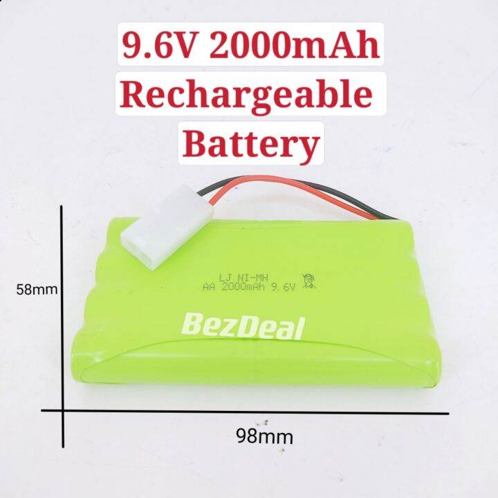 Bateri Kereta Control 9.6V(2000mAh) RC Car Rechargeable Battery USB ...