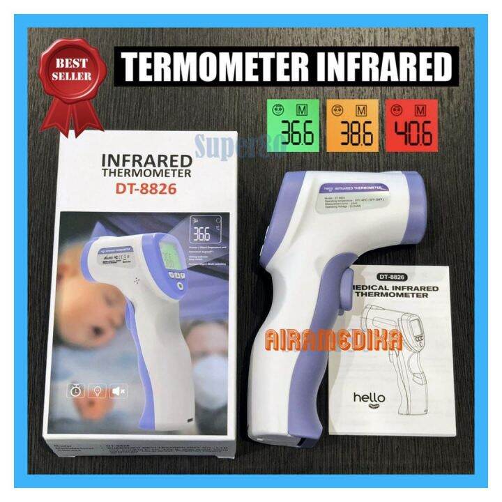 Termometer Infrared Digital Tembak Non Contact Termogun Original ...
