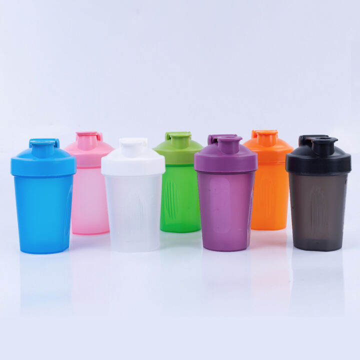 400ML Shaker Bottles Colorful Whey Protein Powder Mixing Bottle Fitness ...