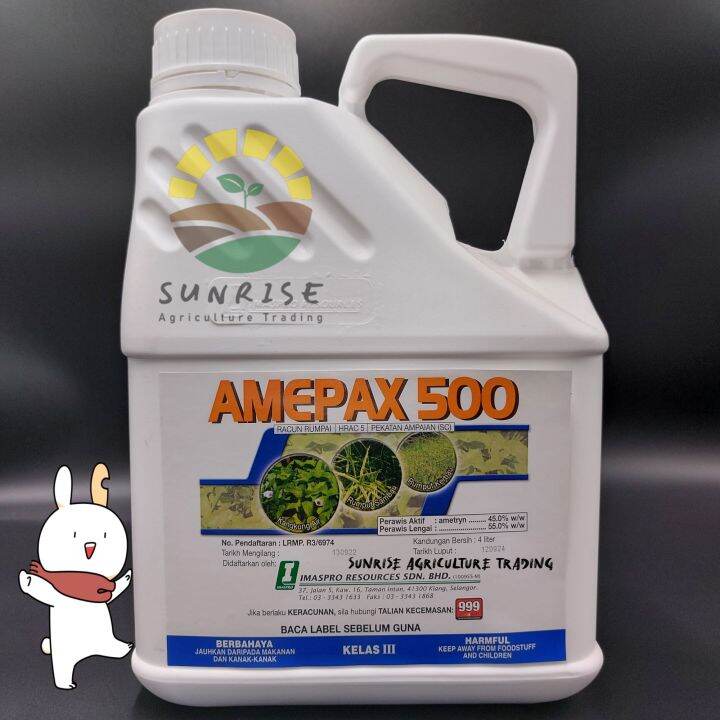 4L Amepax 500/ ametryn/ Racun Rumput Degil/ Racun susu/ Racun Rumpai ...