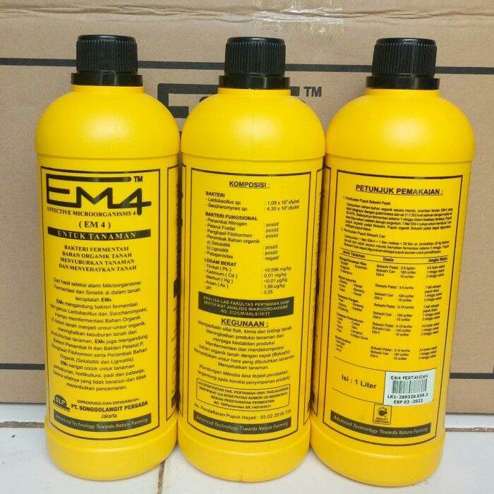 EM4 kuning, 1 liter. Membantu memperbaiki sifat fisik, kimia dan ...