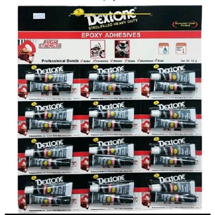 Lem Dextone Plastik Stil Epoxy Lem Besi 12 gr ( 1 lembar isi 12 pcs ...