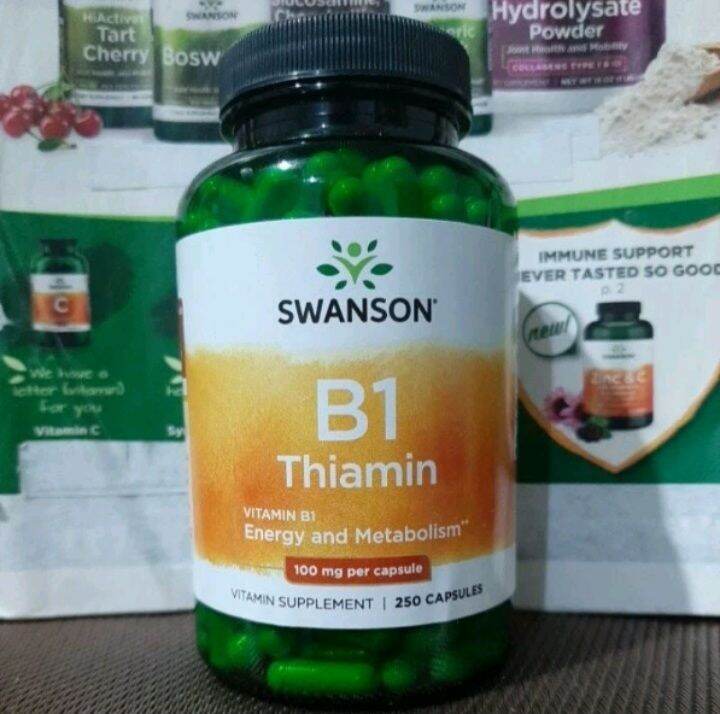 Vitamin B-1 B1 100mg 250 capsules Thiamin EXPIRY: March 2025 Swanson ...