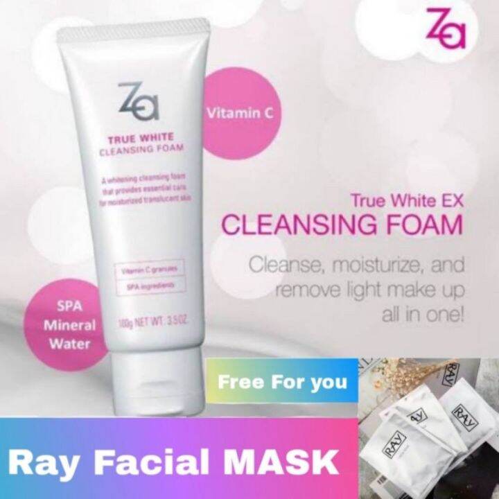 Za True White Plus Cleansing Foam ซีเอ โฟมล้างหน้า100ml | Lazada.co.th