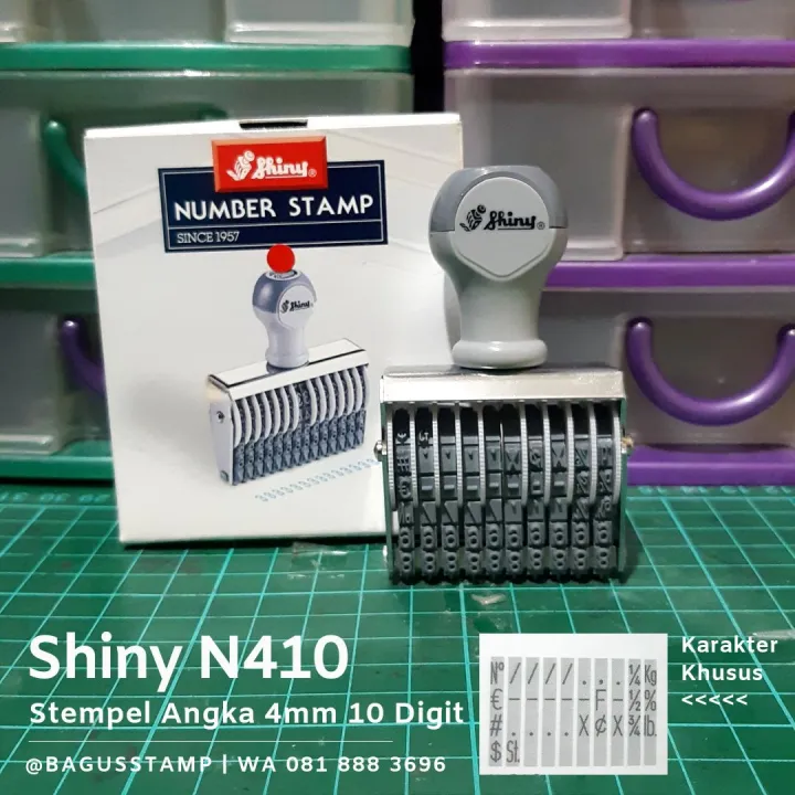 Stempel Angka Manual 10 Digit 4mm Shiny N410 N-410 | Lazada Indonesia