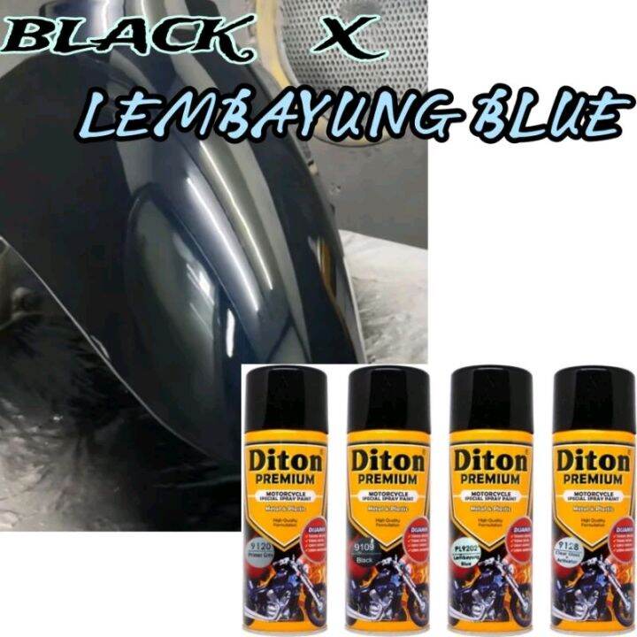 PAKET 4 KALENG HITAM LEMBAYUNG BIRU/MOONLIGHT BLUE paketan lengkap 4 ...