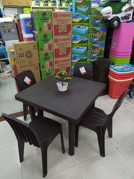 Original jolly rattan tables and 4 chair | Lazada PH