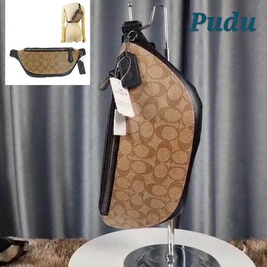 แท้100 % Coach F78777 กระเป๋าหน้าอกชายและผู้หญิง หนังแฟชั่น กระเป๋าคาด ...