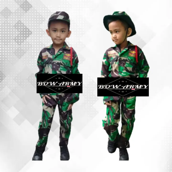 seragam TNI anak profesi karnaval / seragam profesi anak TK TNI ...
