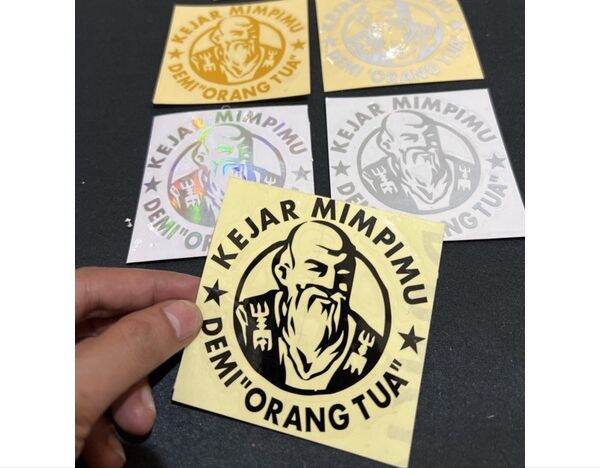 STICKER ORANG TUA CUTTING UKURAN 10CM | Lazada Indonesia
