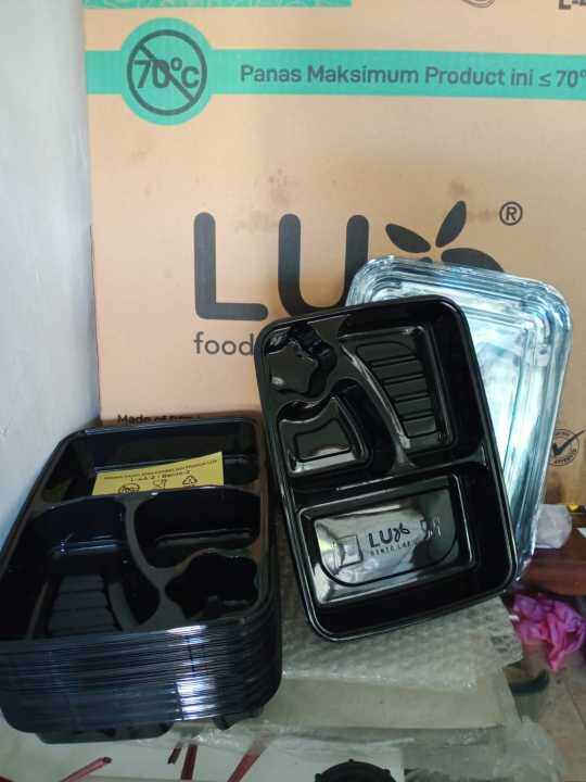 Mika Bento Merk LUX sekat 4 / Mika Nasi Bento / Box Bento / Box Nasi ...