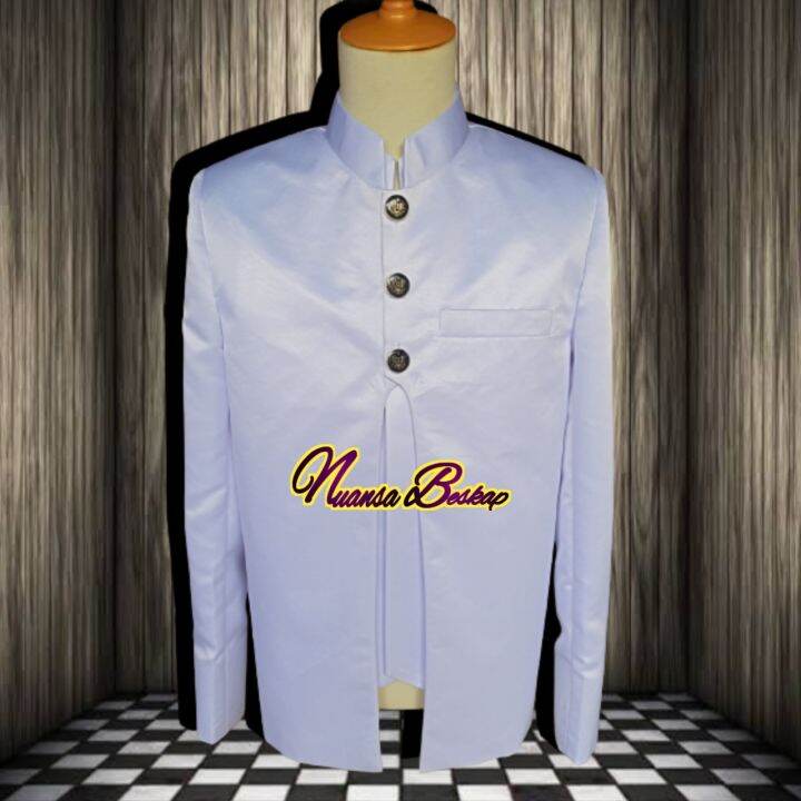 Beskap pengantin model jupen kancing 3 polos | Lazada Indonesia