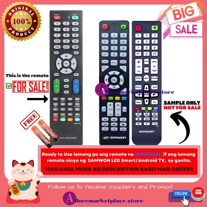 SAMWON Ready to Use Universal TV Remote for SAMWON SMART LCD LED TV ...