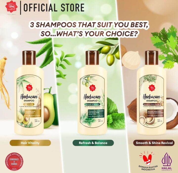 VIVA HERBACARE SHAMPOO net. 180 ml. | Lazada Indonesia
