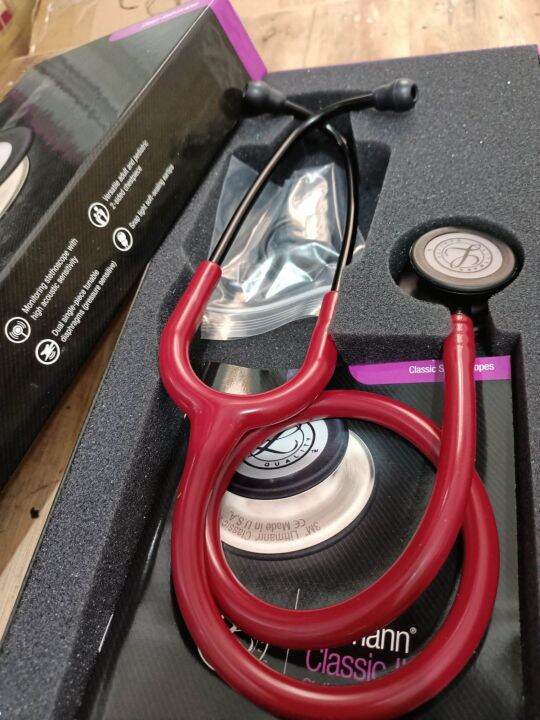 3M Littmann Classic III Stethoscope (5868)BURGUNDY TUBE W/BLACK FINISH ...
