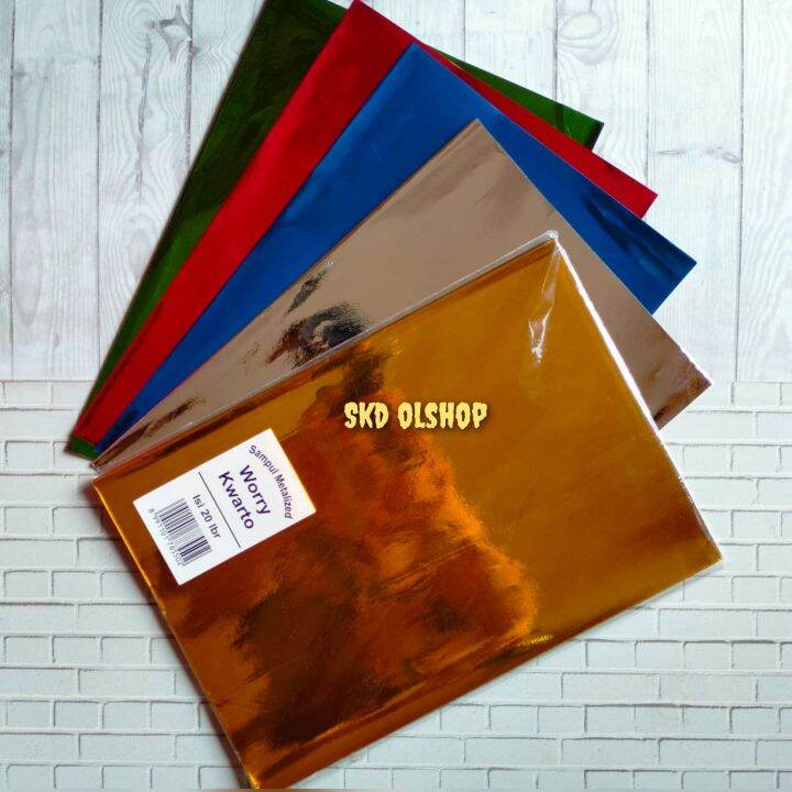Sampul Buku Warna Warni Metalik Ukuran Kwarto Isi 20 Lembar Lazada
