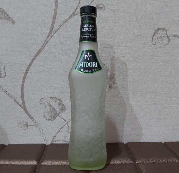 botol bekas miras midori / botol pajangan / botol koleksi | Lazada ...