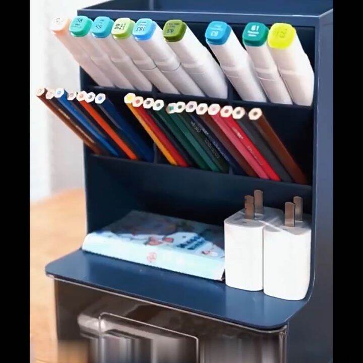 FR-C951 Rak Pena 6 Sekat dengan Laci Transparan Serbaguna / Rak Mini ...