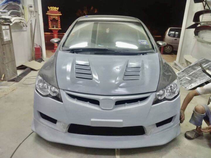 Honda civic fd Type R + JS Racing + MUGEN bodykit body kit front side ...