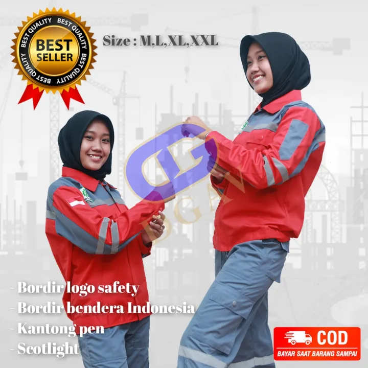 Wearpack safety,Wearpack atasan,baju kerja,seragam kerja merah ...