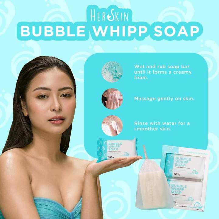Her Skin Bubble Whipp Soap 100g[HerSkin By Kath Melendez]With Freebie | Lazada PH