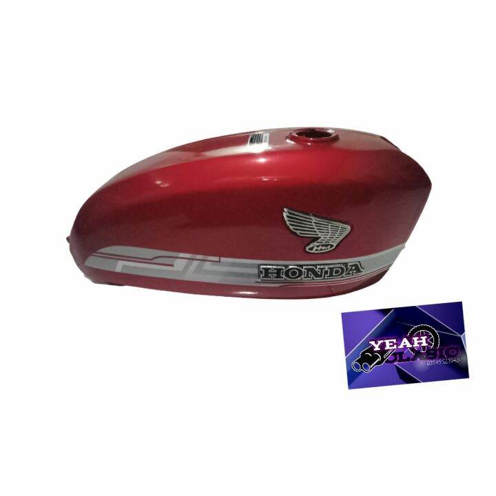 TANGKI CB CAT MERAH COMBINASI PUTIH SET EMBLEM | Lazada Indonesia