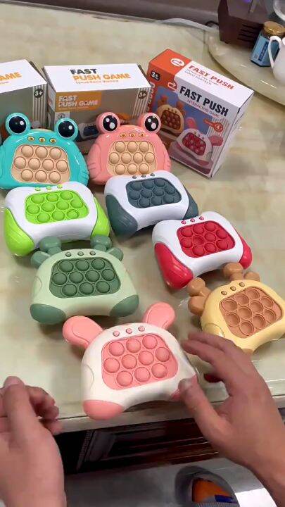 Cartoon Deer Shape Quick Push Game Console Electronic Pop It Game Light ...