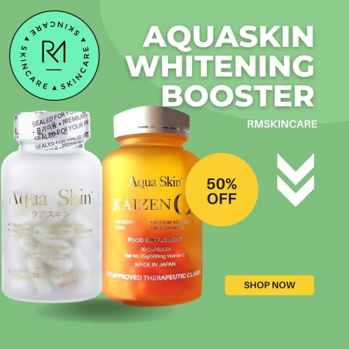 Aquaskin Glutathione (60 caps) with DHC VitaminC,metathione,sacetyl,met ...