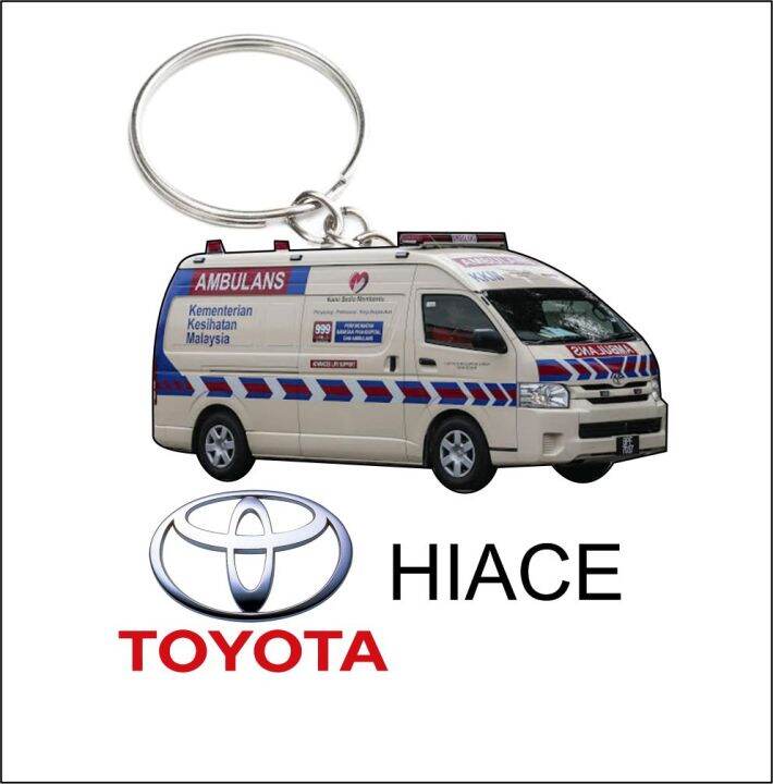 toyota hiace kkm ambulan kementerian kesihatan van Ambulance keychain ...