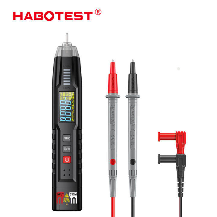 HABOTEST HT122 Test Pen 600V Voltage Tester AC/DC Type Smart Multimeter ...