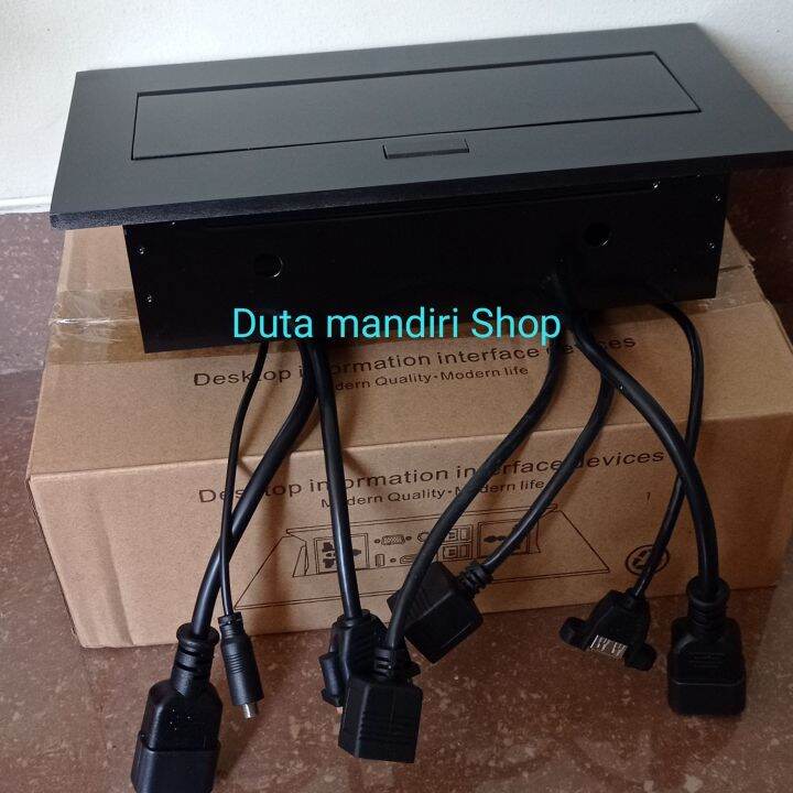 Floor Box Soket HDMI VGA USB Aux LAN Soket listrik | Lazada Indonesia