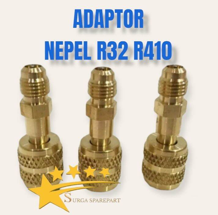 Adaptor adapter nepel R32 R410 Sambungan nepel untuk freon R410 R32 ...