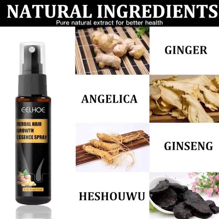 Authentic Eelhoe Herbal Growth Essence Spray Anti Dandruff Anti Hair