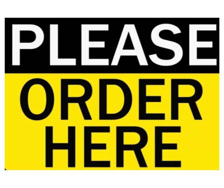 Please order Here Laminated A4size signages waterproof | Lazada PH