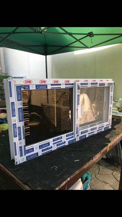 W 90cm X 60cm H Aluminum Sliding Window Reflective Glass With Screen