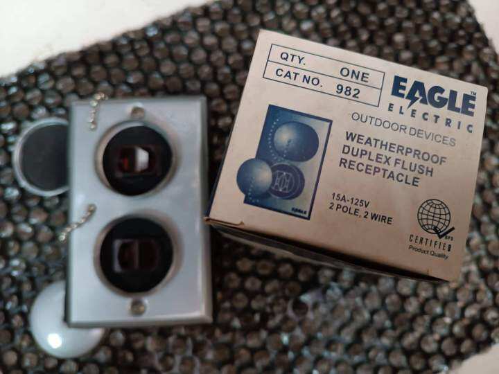 Eagle Weatherproof Outlet / Outdoor Outlet Socket with Cover / 2gang ...