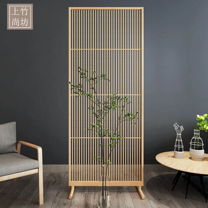 DIY Screen Japanese Style Bamboo Partition Nordic Simple Solid Wood ...