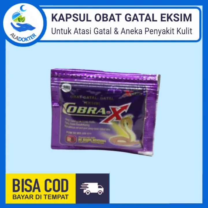 Kapsul Obat Gatal Eksim Kadas Kudis Panu Jamur Kutu Air Penyakit Kulit Bisul Cobra X | Lazada ...