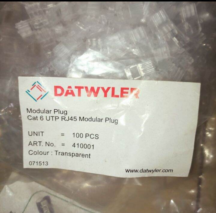 datwyler modular plug cat 6 UTP rj45 modular plug unit 100pcs | Lazada Indonesia