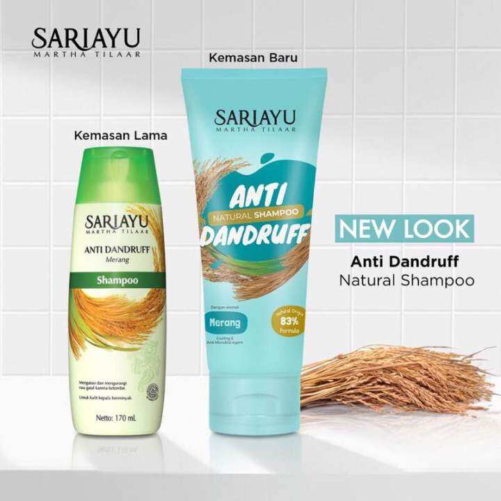 SARIAYU Natural Shampoo Anti Dandruff Merang 170ml | Lazada Indonesia