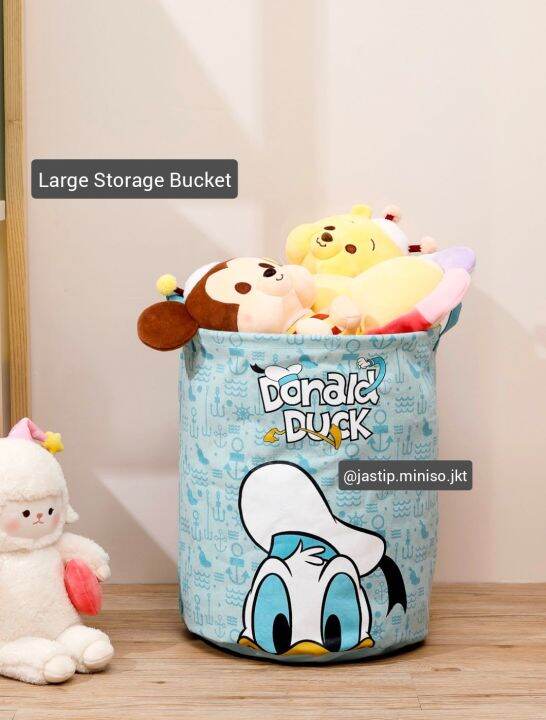 MINISO 🆕 DISNEY Large Storage Bucket Donald Duck (sz. 33x40cm) | Lazada ...