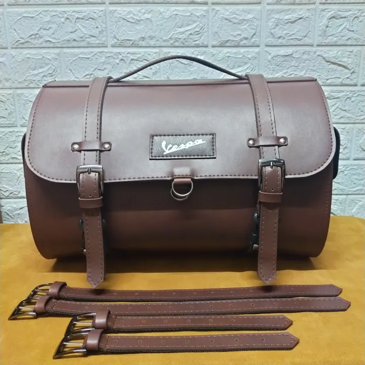 TSM BAG size L16"xH10"xW10 Choco plain for Vespa/Lambretta/Benelli/Like ...