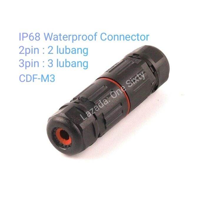 IP68 Waterproof Wire Connector Sambungan Kabel Konektor Tahan Air Anti Air 2 Pin 3 pin CDF-M3 ...